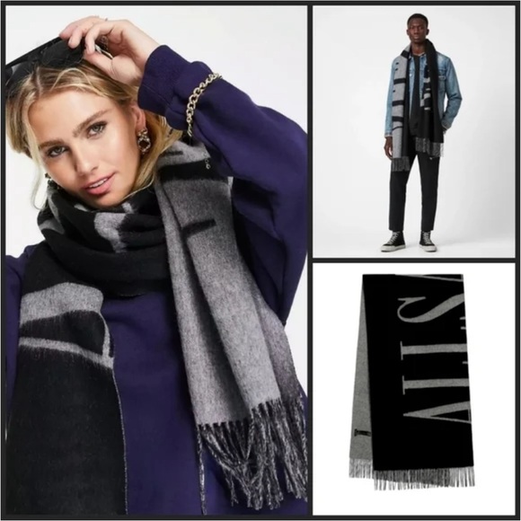 All Saints | Accessories | New All Saints Logo Reversible Greyblack ...
